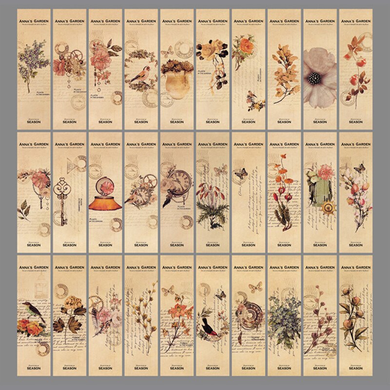 30pcs Retro ins color Paper bookmarks for books Me... – Grandado