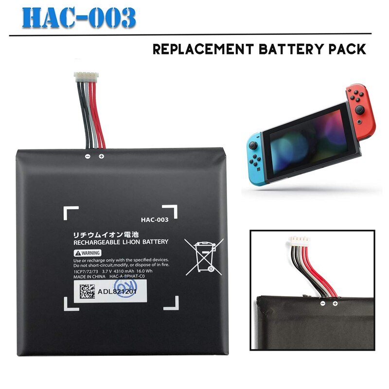 3.7v 4310mah Hac-003 Internal Replacement Li-Ion B... – Grandado