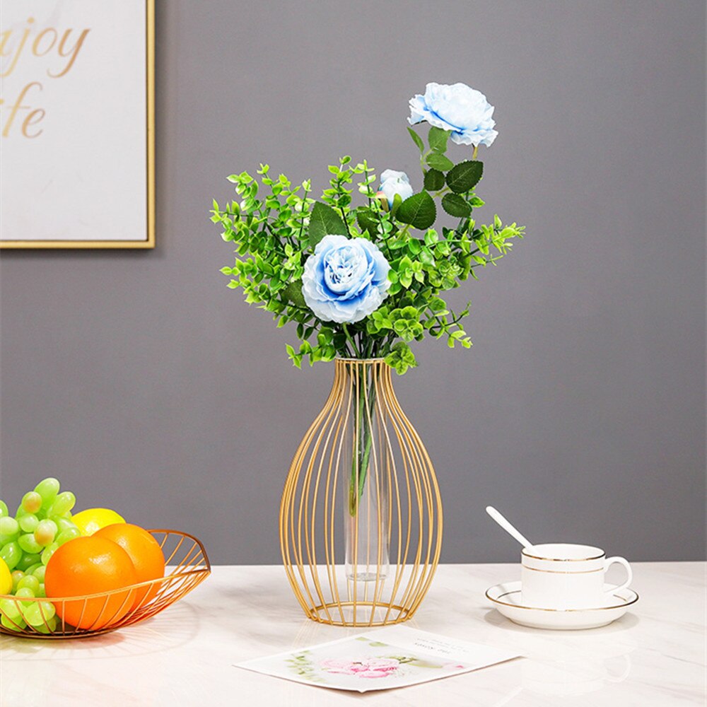 Nordic Stijl Iron Art Vaas Plant Bloem Vaas Glazen... – Grandado