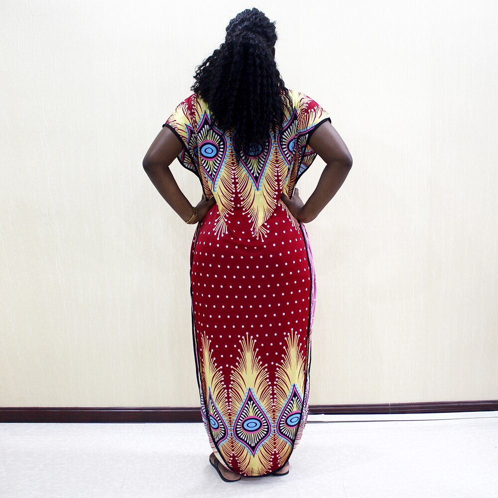 African Dashiki Traditional Print Maroon Color Sho... – Grandado