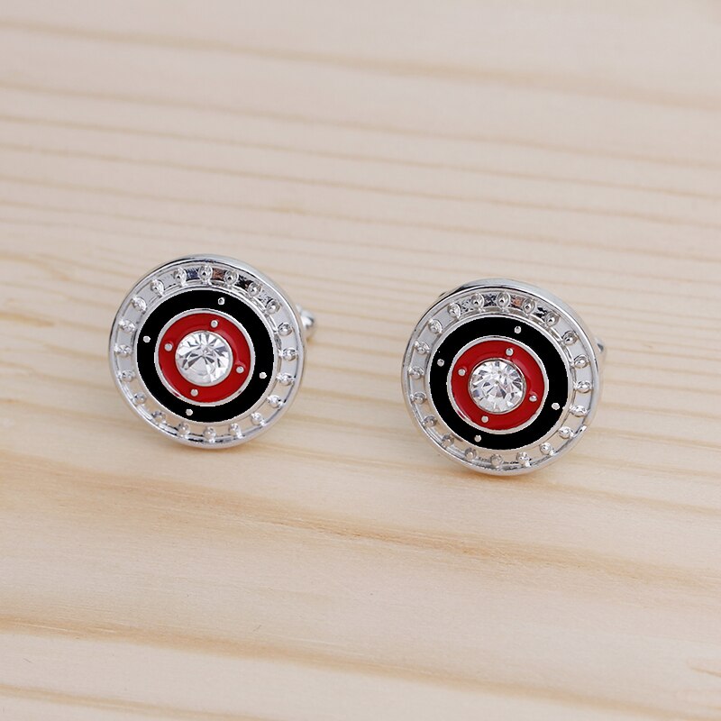 Classic Men's Vintage Cufflinks Antique Round Enam... – Grandado