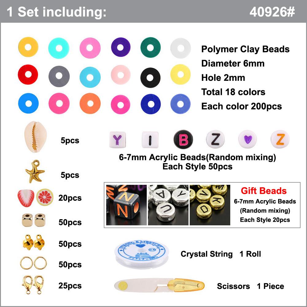 Letter/Christmas Style Polymer Clay Beads Bracelet... – Grandado