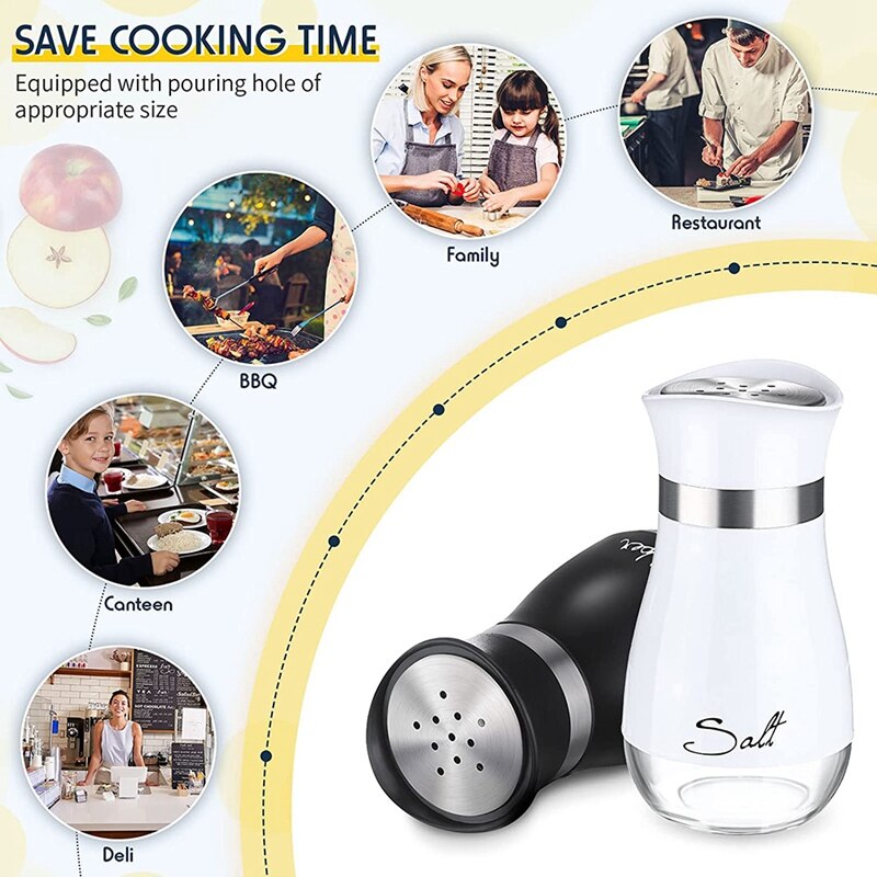 2 Pieces Salt And Pepper Shakers Spice Dispenser W... – Grandado