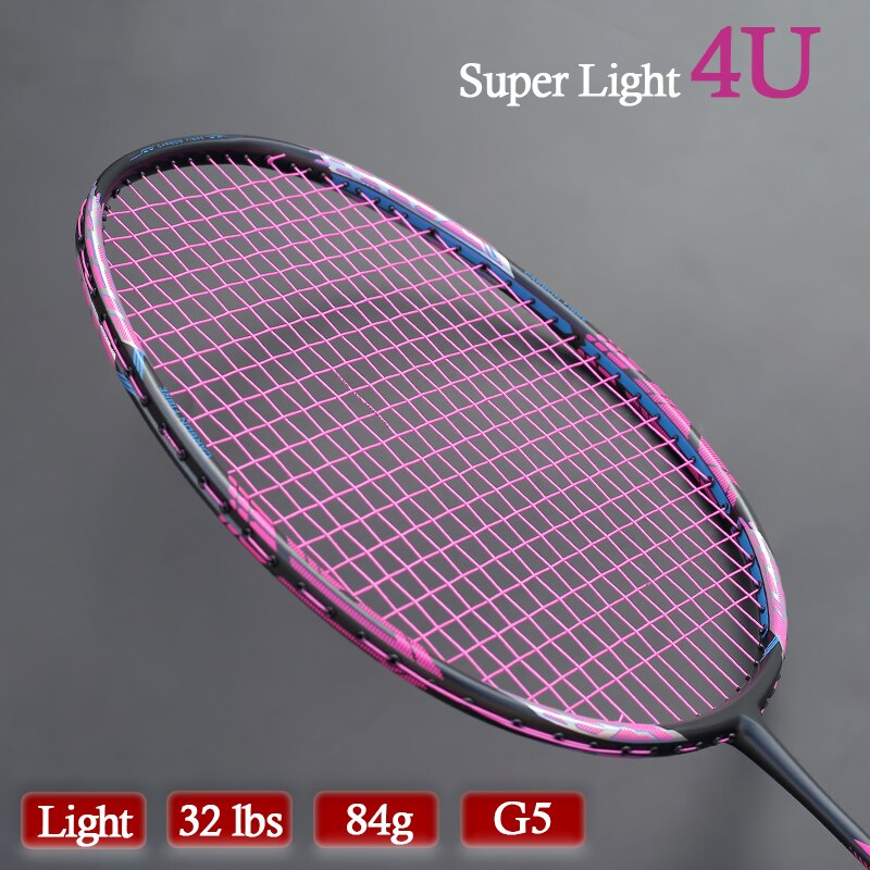 Offensive Type 4U 84g Carbon Fiber Badminton Racke... – Grandado