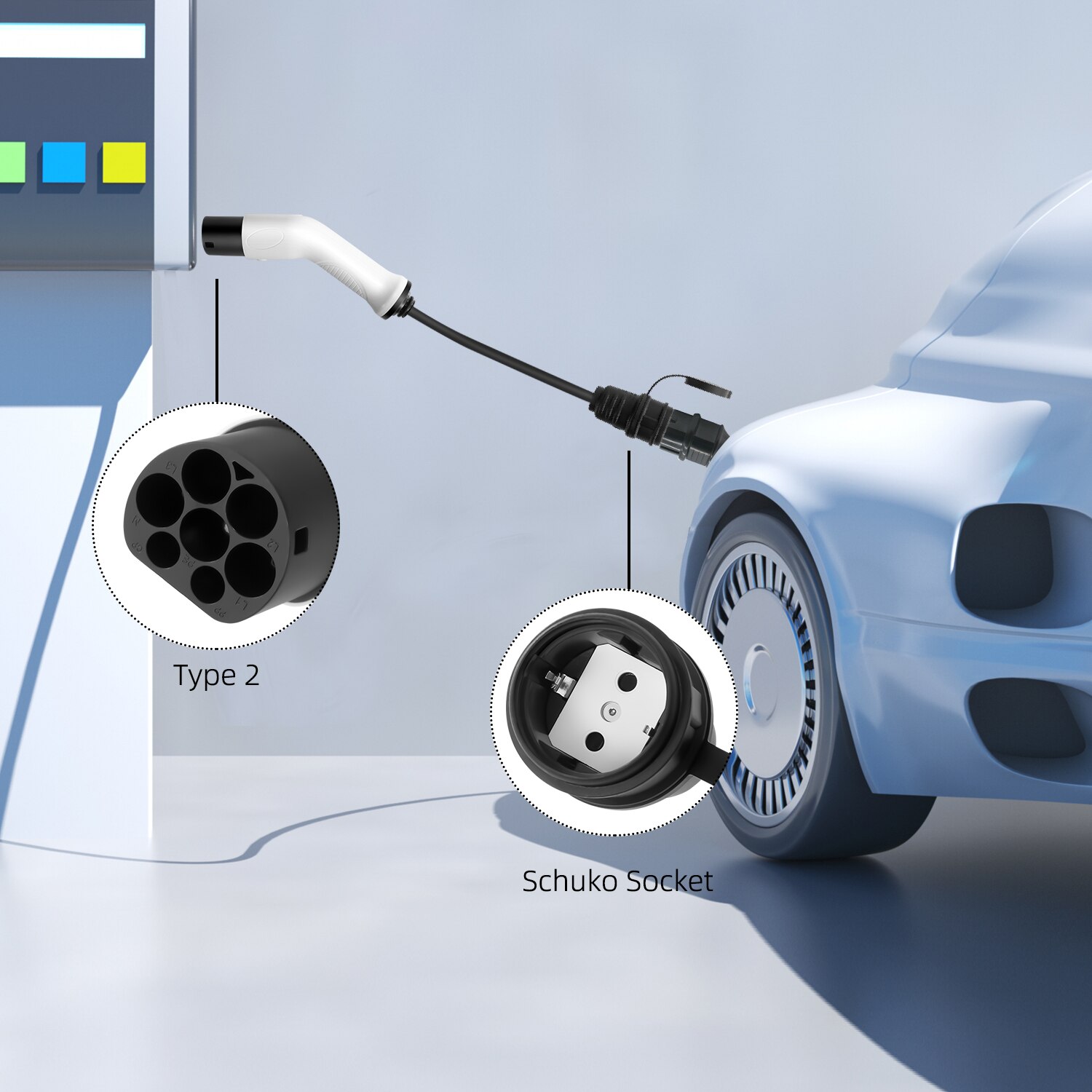 Ev connector 16A Type 2 Charging side plug to schu... – Vicedeal