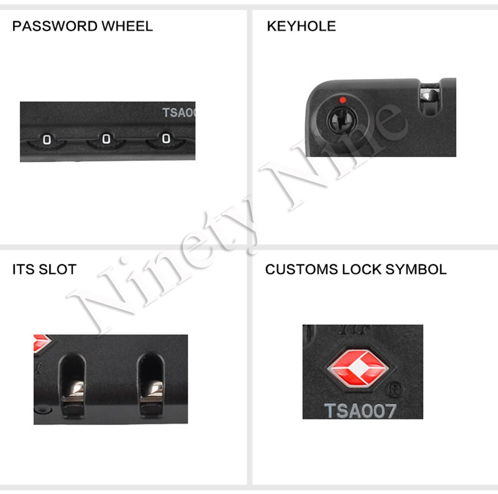 Spot customs lock TSA007 luggage, password lock TS... – Grandado