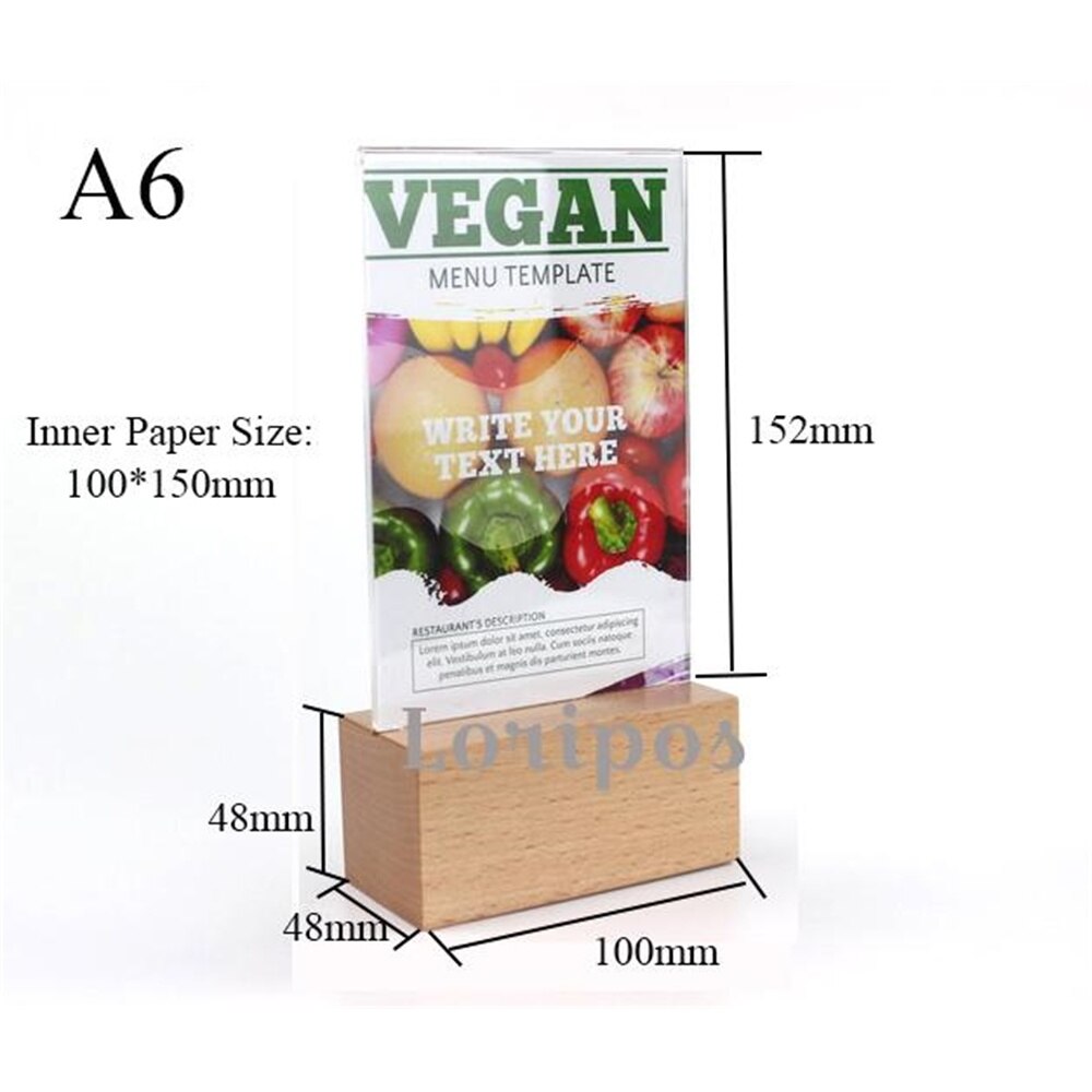 A6 Unique Easy Reused Acrylic Clear Price Tag Menu... – Vicedeal