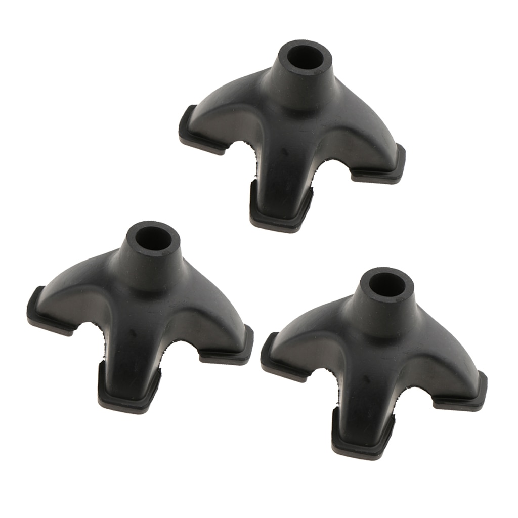 3 Pieces 3/4 Inch Black Rubber Replacement Tips for Crutch Cane Walking ...