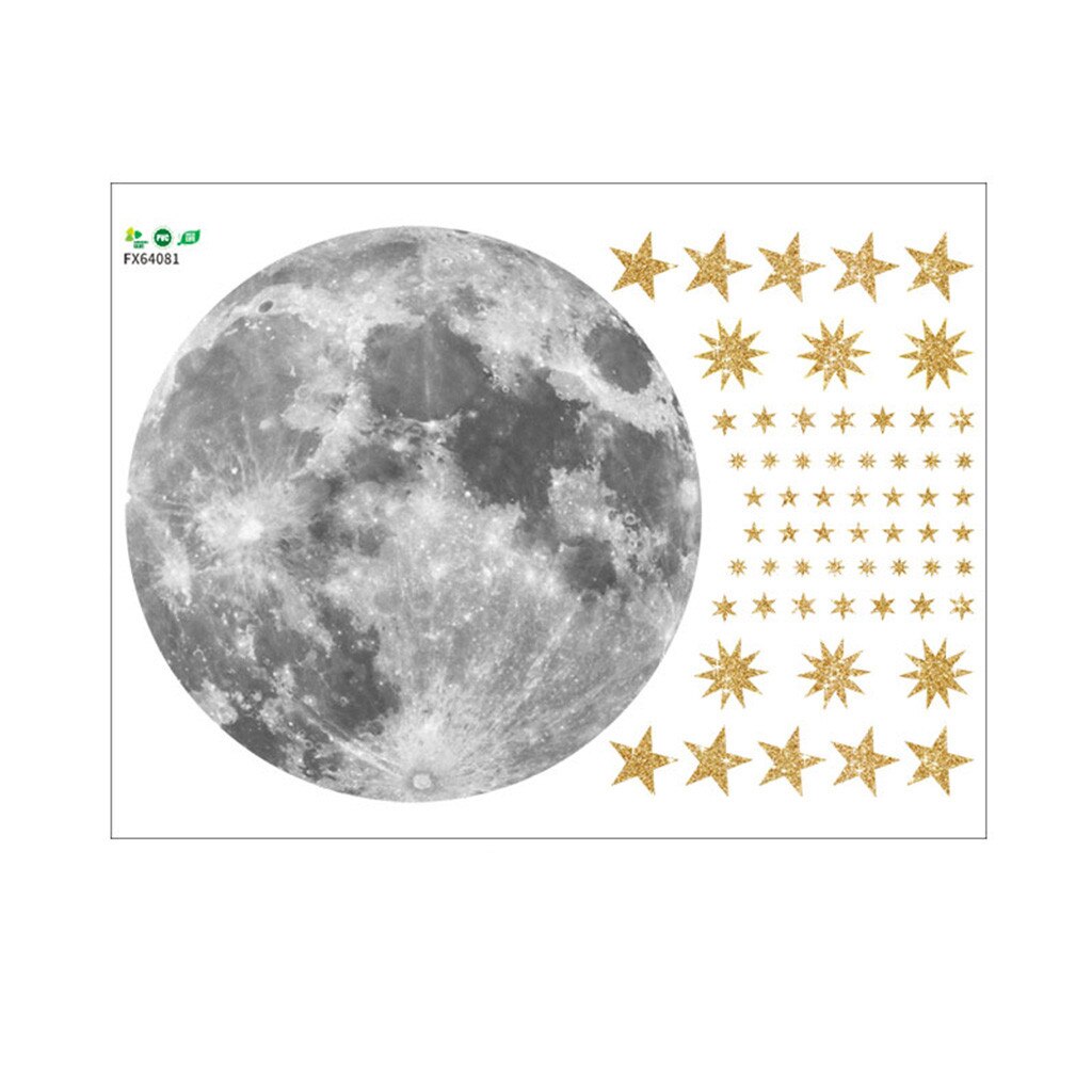 KAKUDER Wall Stickers Color Moon Phase Map Space M... – Vicedeal
