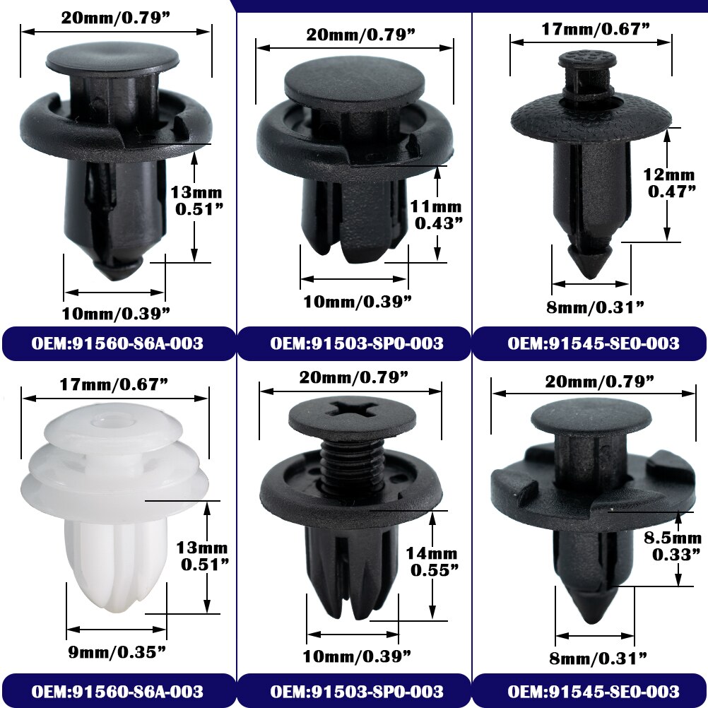 Apktnka 180X Push Pin Rivets Car Door Trim Panel C... – Grandado