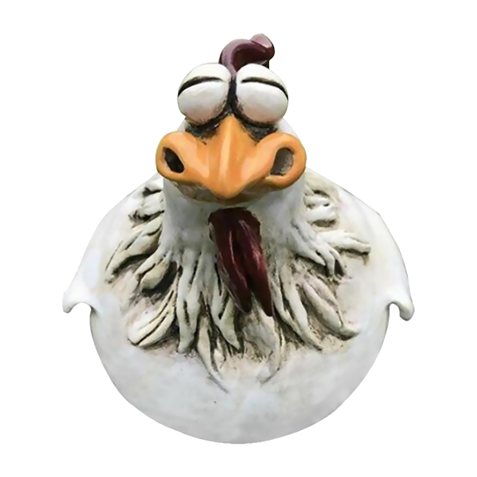 Funny Big Eyes Hen Sculpture Chicken Fence Statues... – Grandado