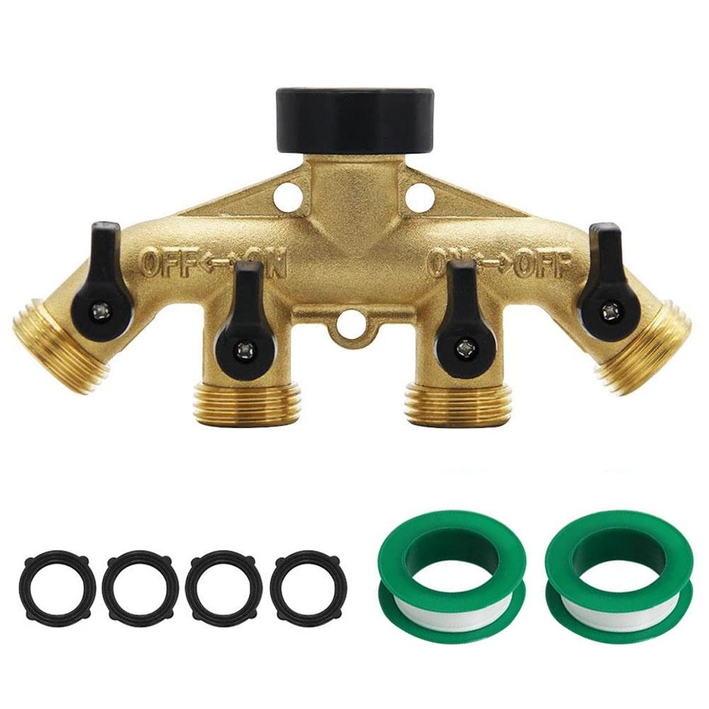 3/4 Inches 4 Way Brass Ball Valve Connector Spigot... – Vicedeal