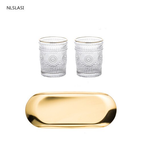 Flower Pattern Glass Gargle Cup Wash Mug Home Bath... – Grandado