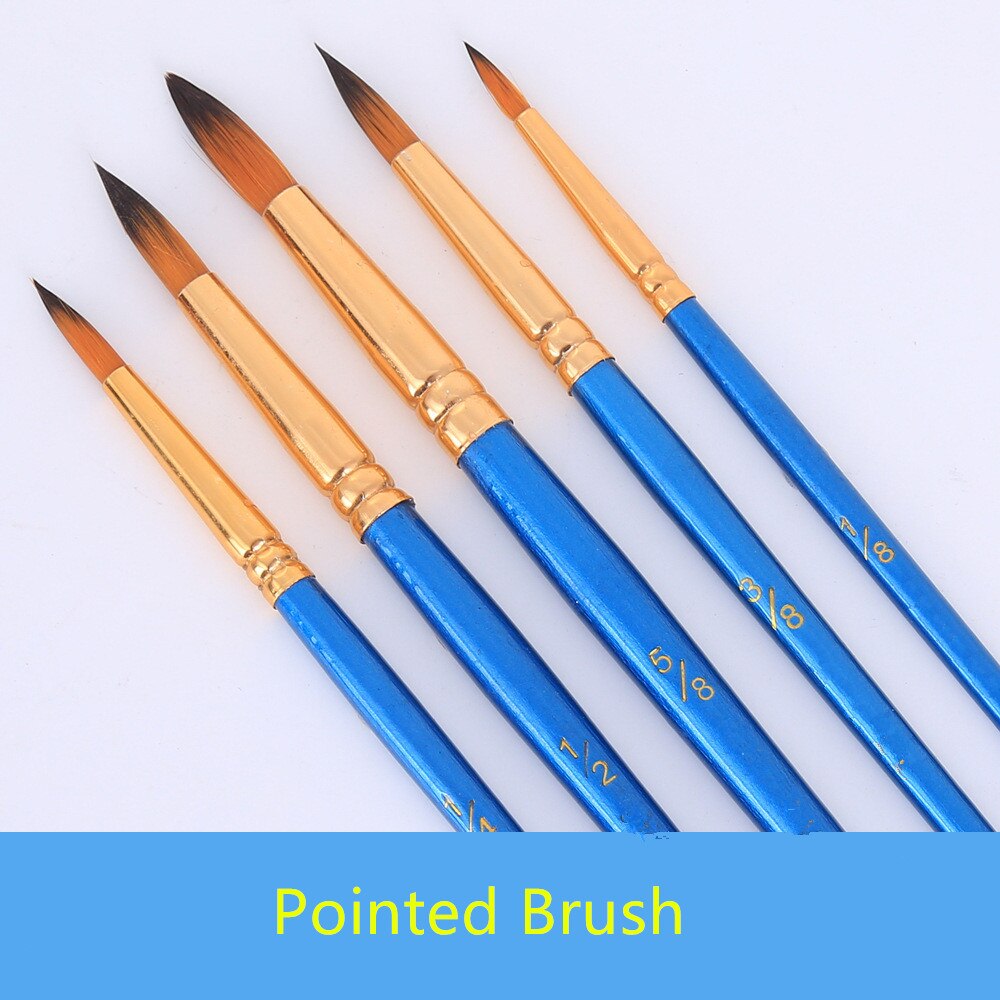 5 Stuks Penselen Set Nylon Schilderij Borstel Kort... – Grandado