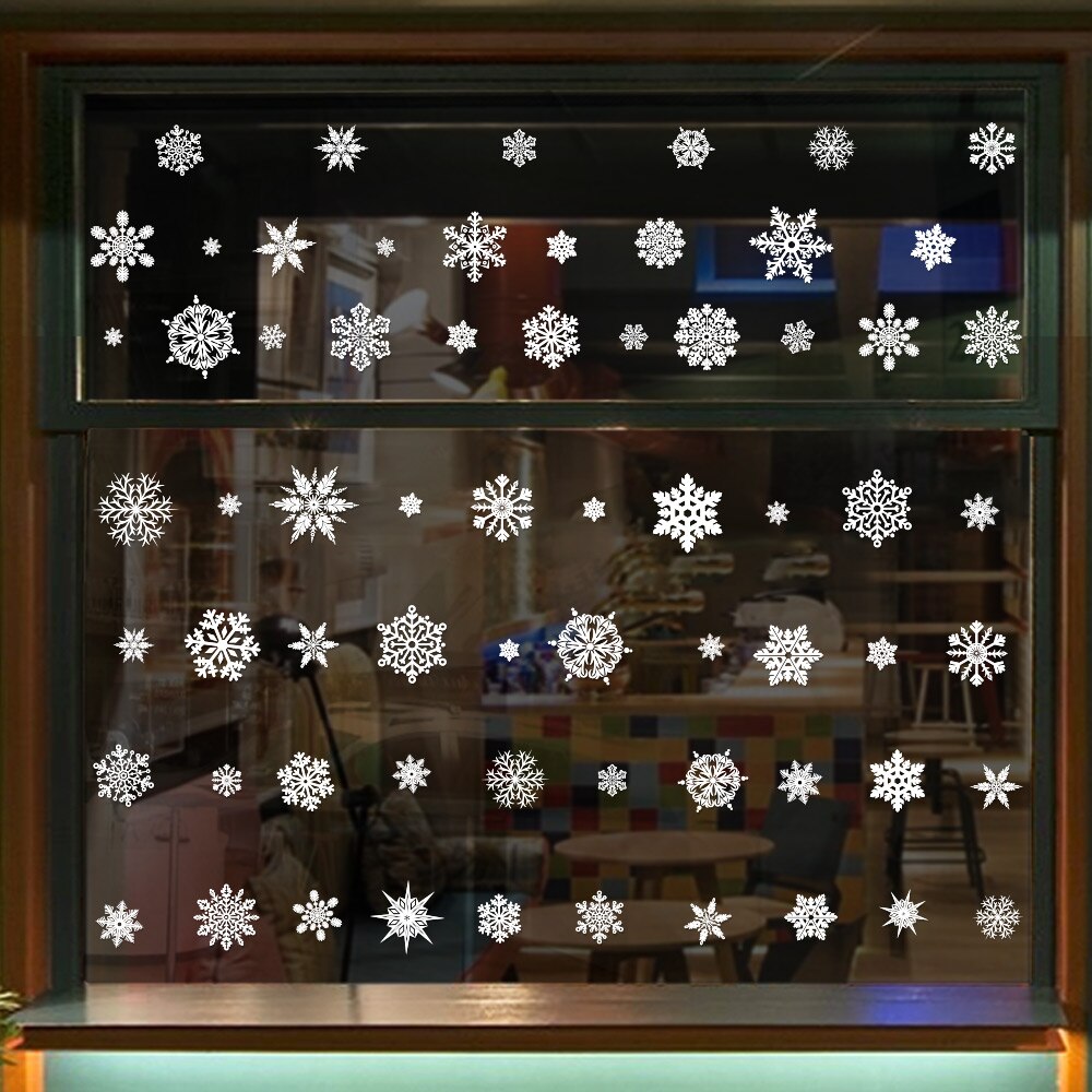Wall Sticker Christmas Year Window Sticker Snowfla... – Grandado