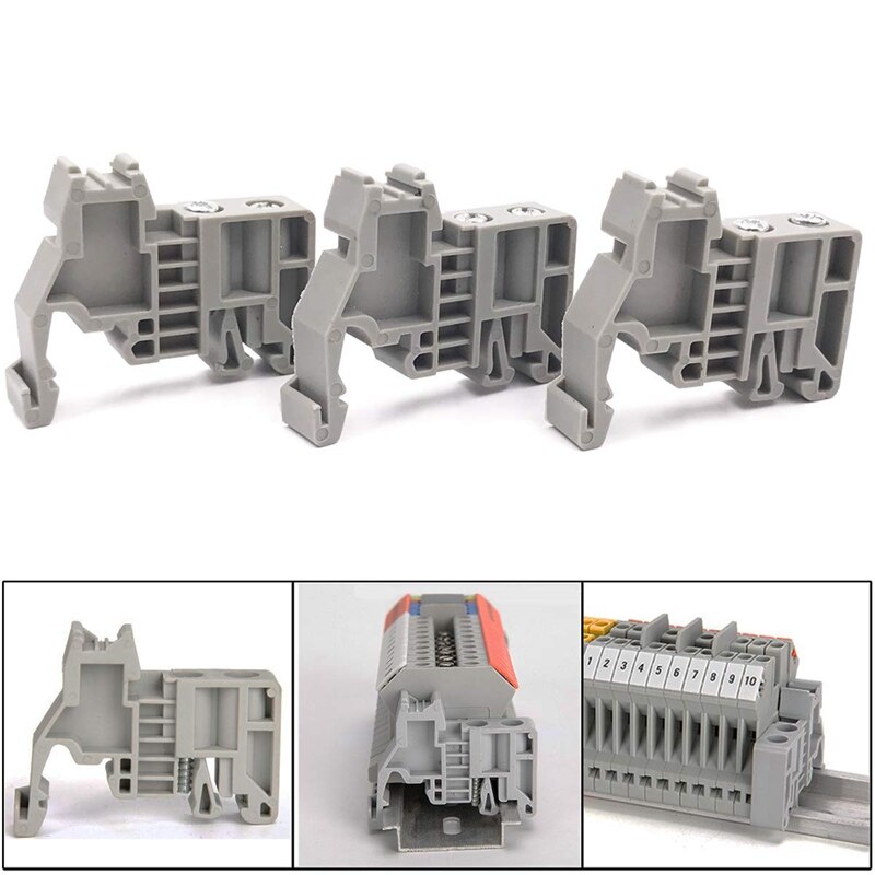 E/Uk Din Rail Terminal Blocks End Stopper Bracket ... – Vicedeal