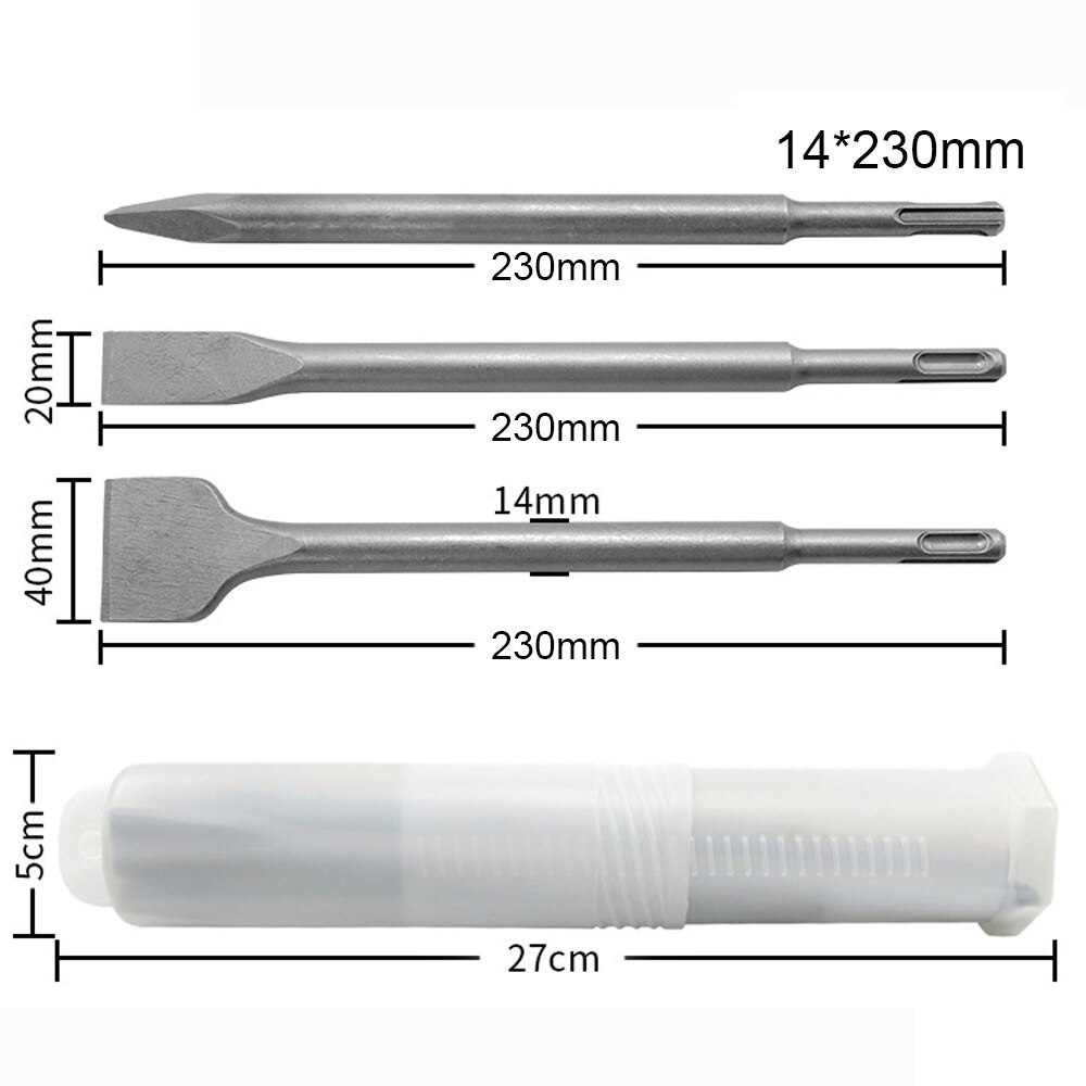 3 Pcs Elektrische Hamer Tegel Beitel Breedte Ronde... – Vicedeal