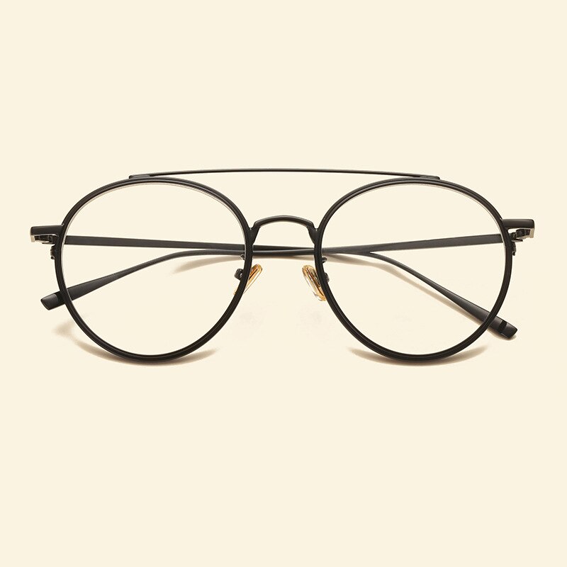 Big Frame Retro Metal Glasses Frames Men Women Myo... – Grandado