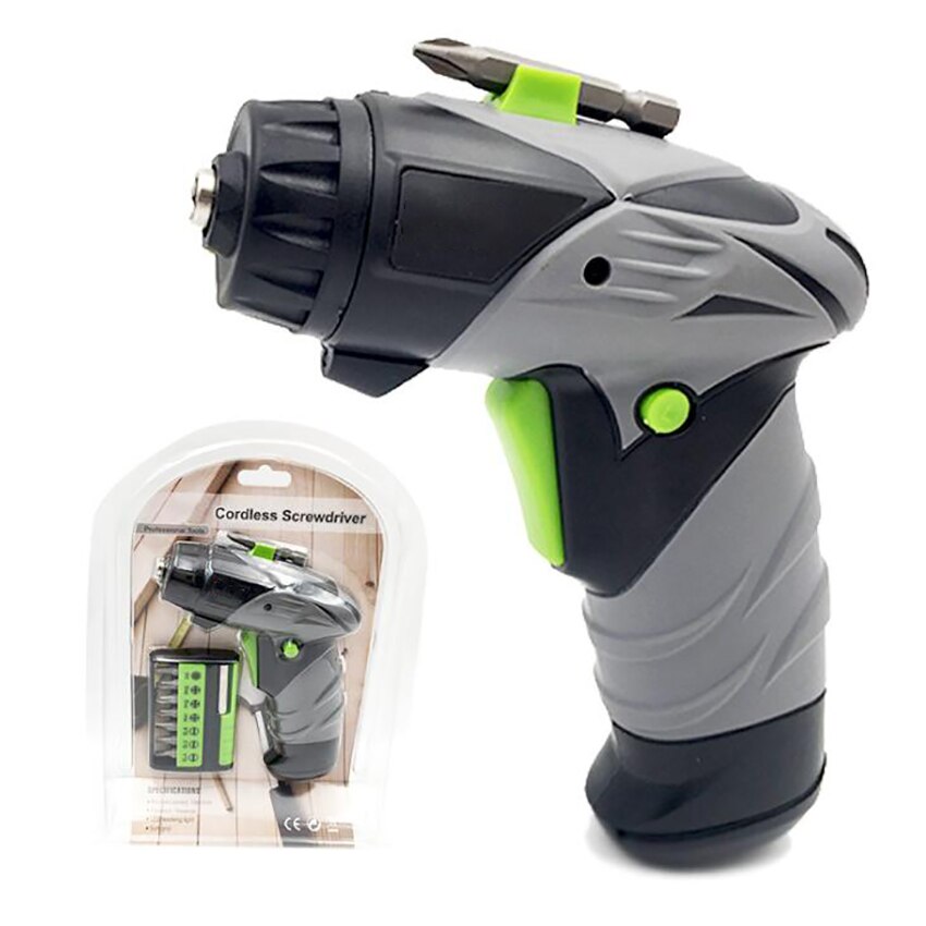 Cordless Electric Screwdriver with 7 Bits, LED Wor... – Grandado