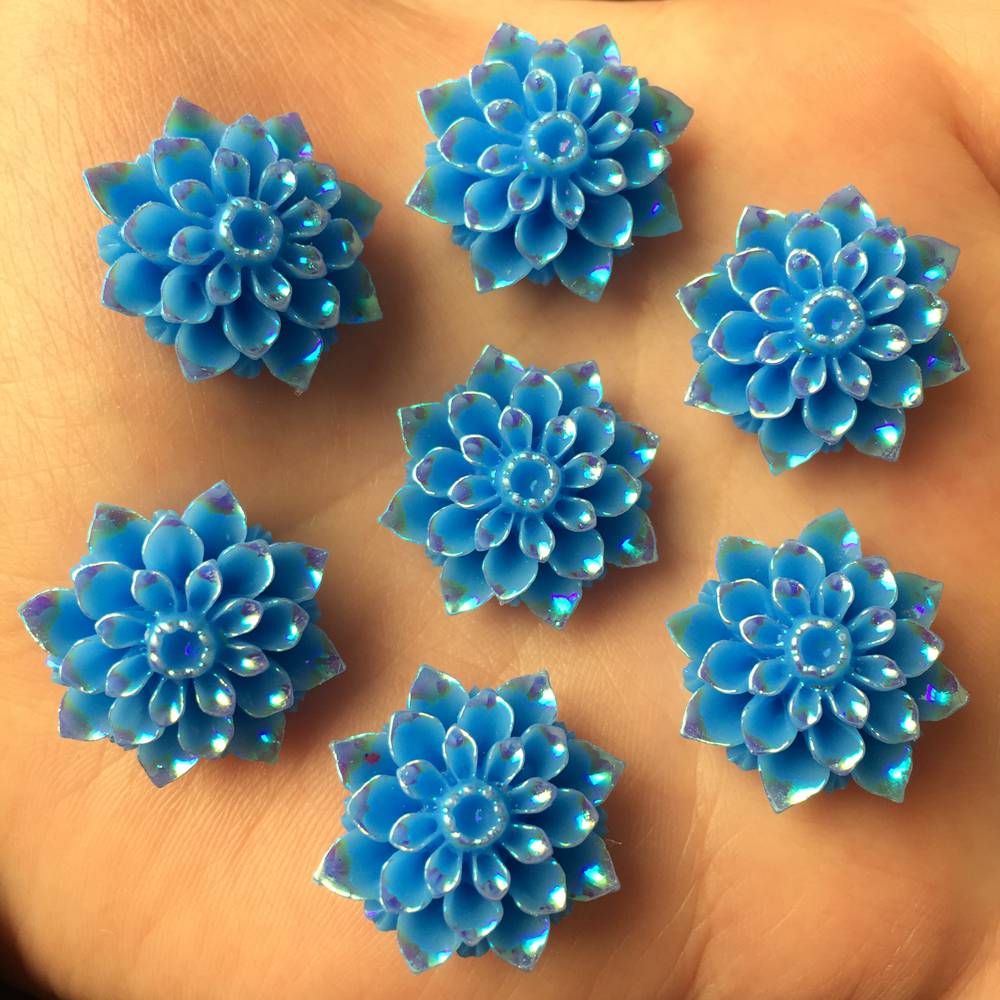 DIY 10pcs 20mm AB Resin Cute Flower Flatback Stone... – Vicedeal