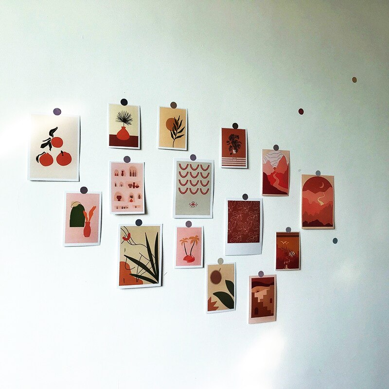 15 Pcs Ins Style Decoration Cards Painting Graph B... – Grandado