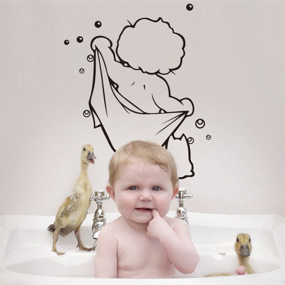 Mooie Baby Love Douche Badkamer Bubble Muursticker... – Vicedeal