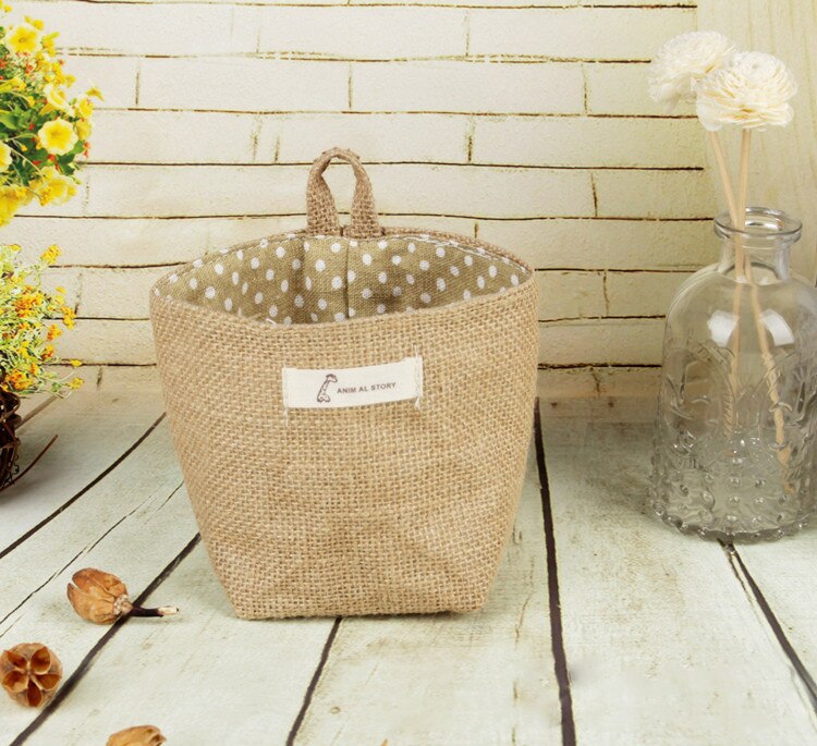 cotton linen art flower pot small sack Hanging jut... – Vicedeal