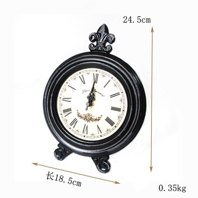 Vintage Wood Clock Table Alarm Clock Rural Style R... – Grandado