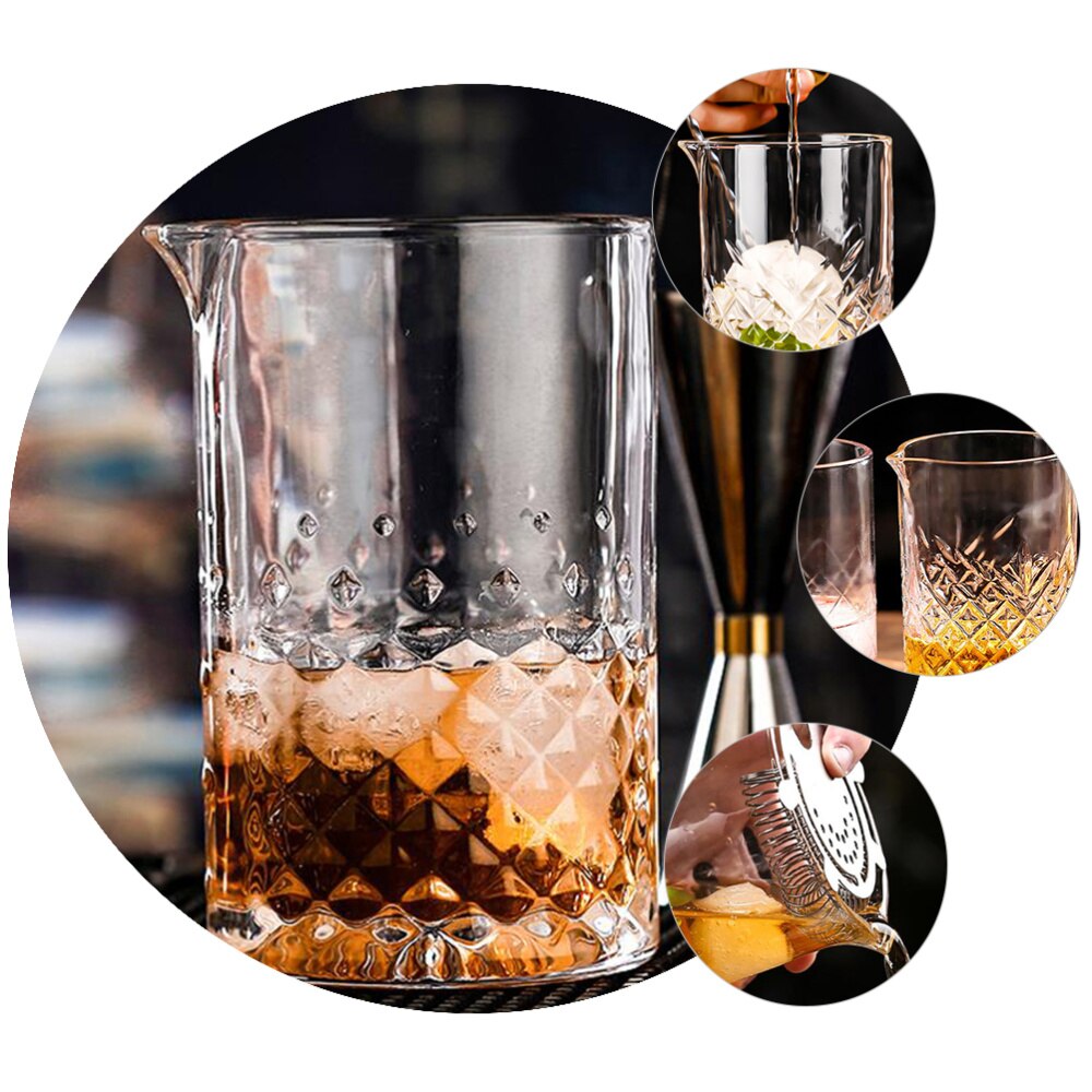 1Pc 700ML Cocktail Mixing Glass Thick Bottom Cryst... – Vicedeal