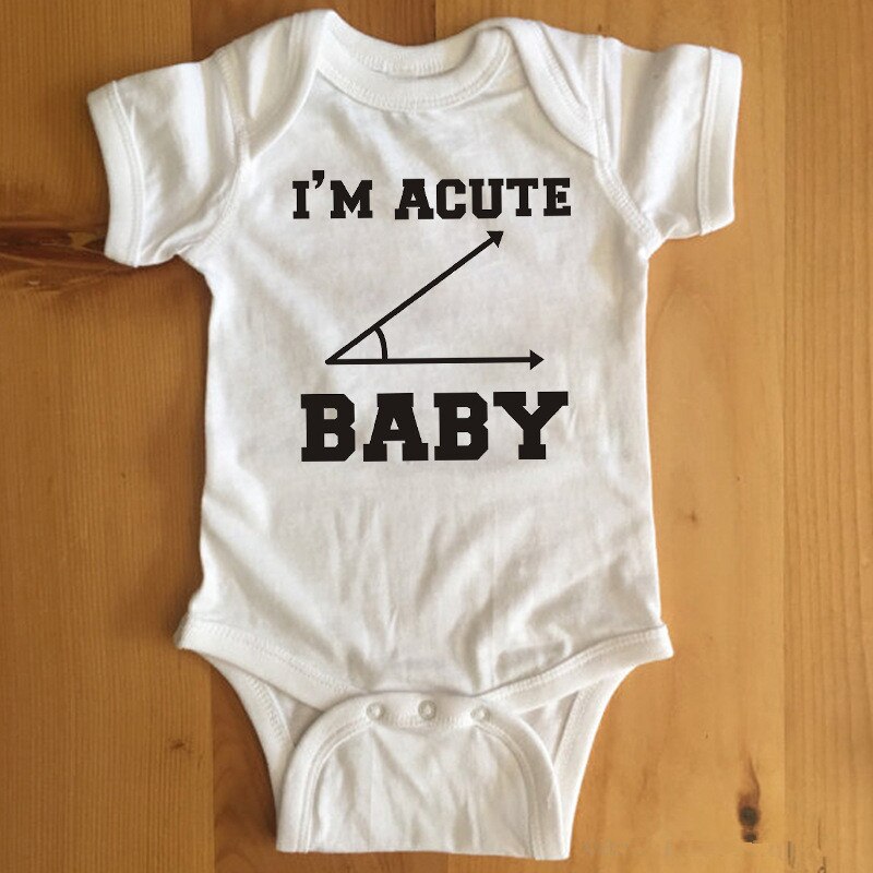 I'm ACUTE BABY Print Funny Baby Clothes White Cott... – Grandado