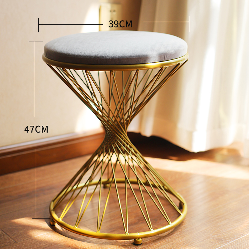 Makeup Golden Stool With Fabric Light Luxury Home ... – Vicedeal
