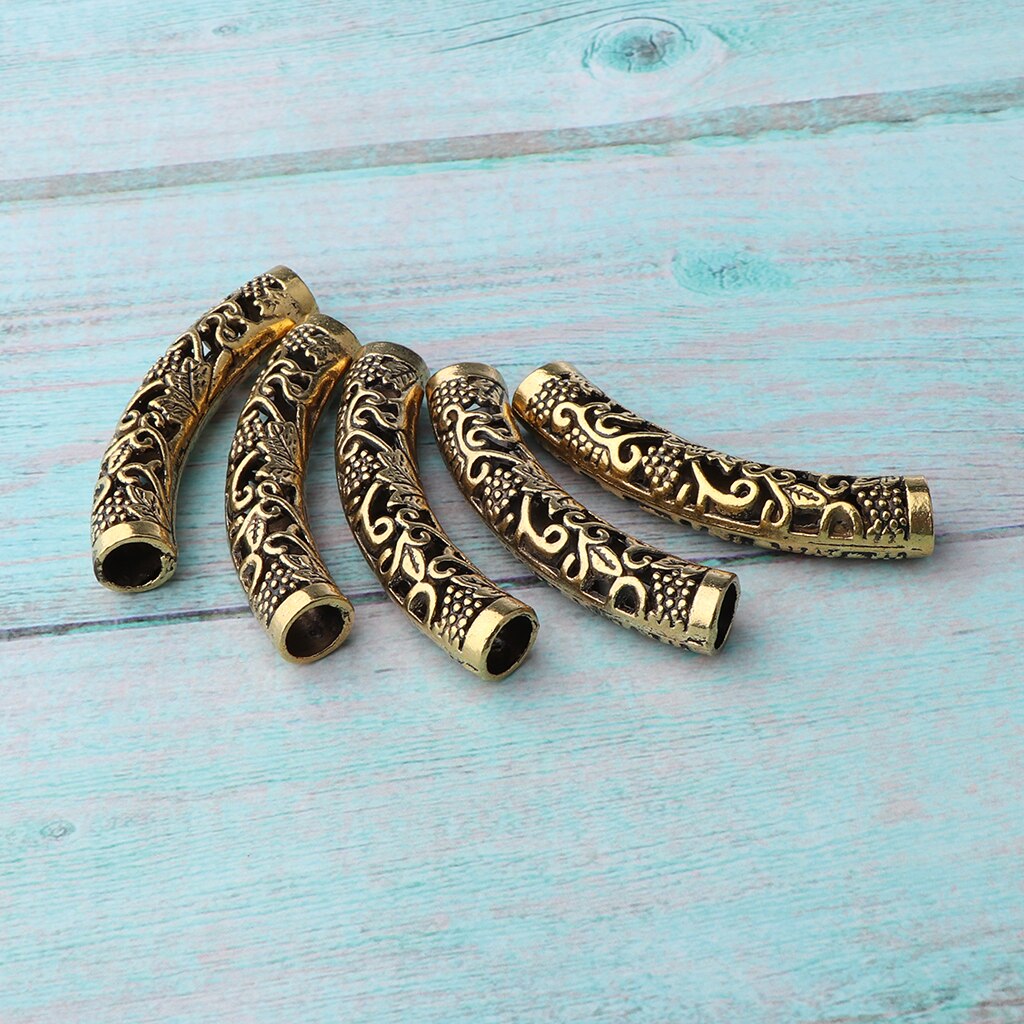 Pak Van 5, Vintage Lichtmetalen Kralen Voor Dreadl... – Grandado