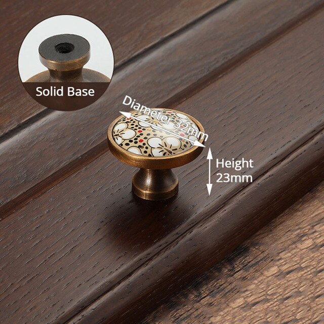 Antique Bronze Ceramic Cabinet Handles Vintage Dra... – Grandado