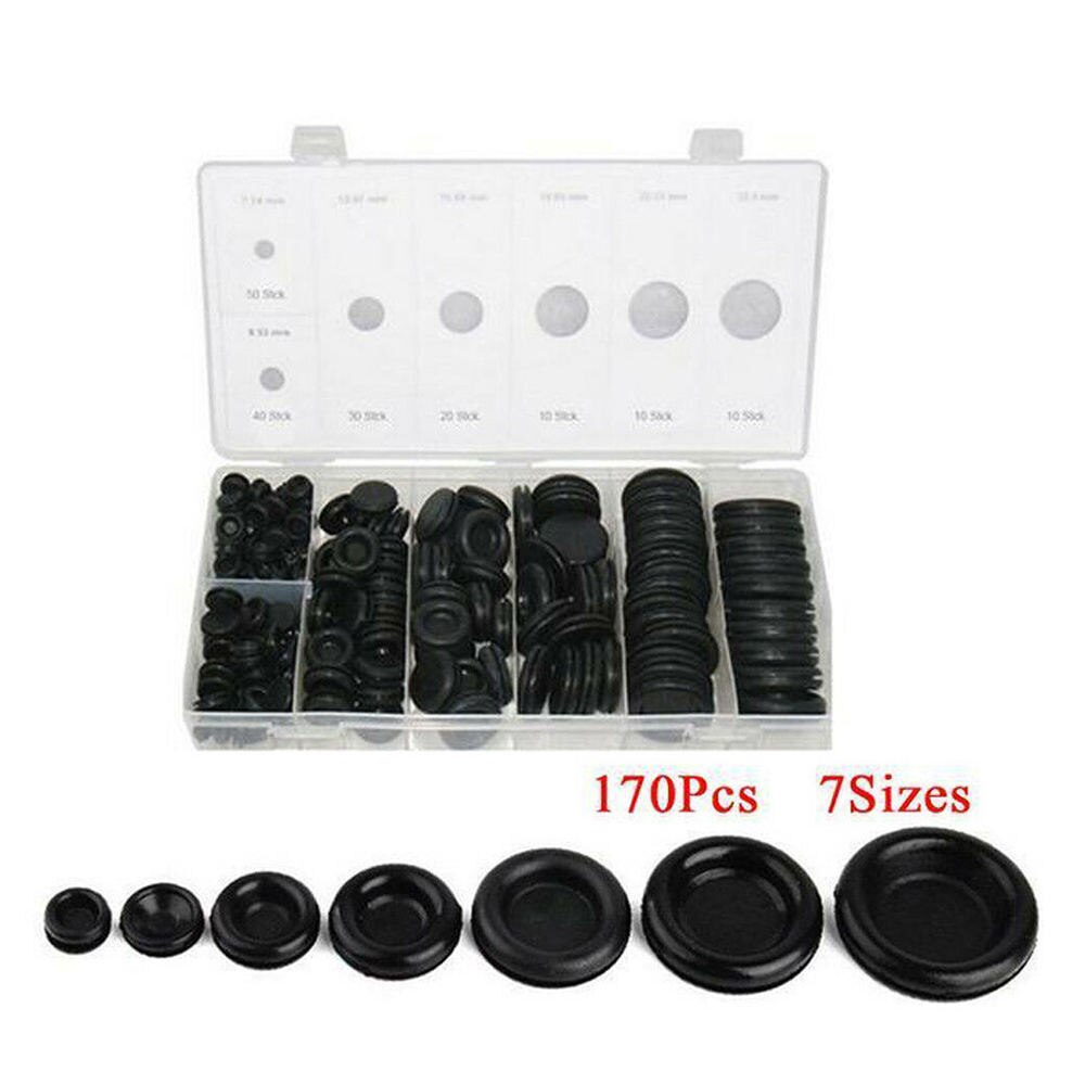 170x Rubber Grommet Firewall Hole Plug Set Electri... – Grandado
