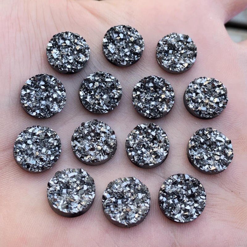 Bling 50PCS 12mm Round AB Colors Mineral Surface R... – Grandado