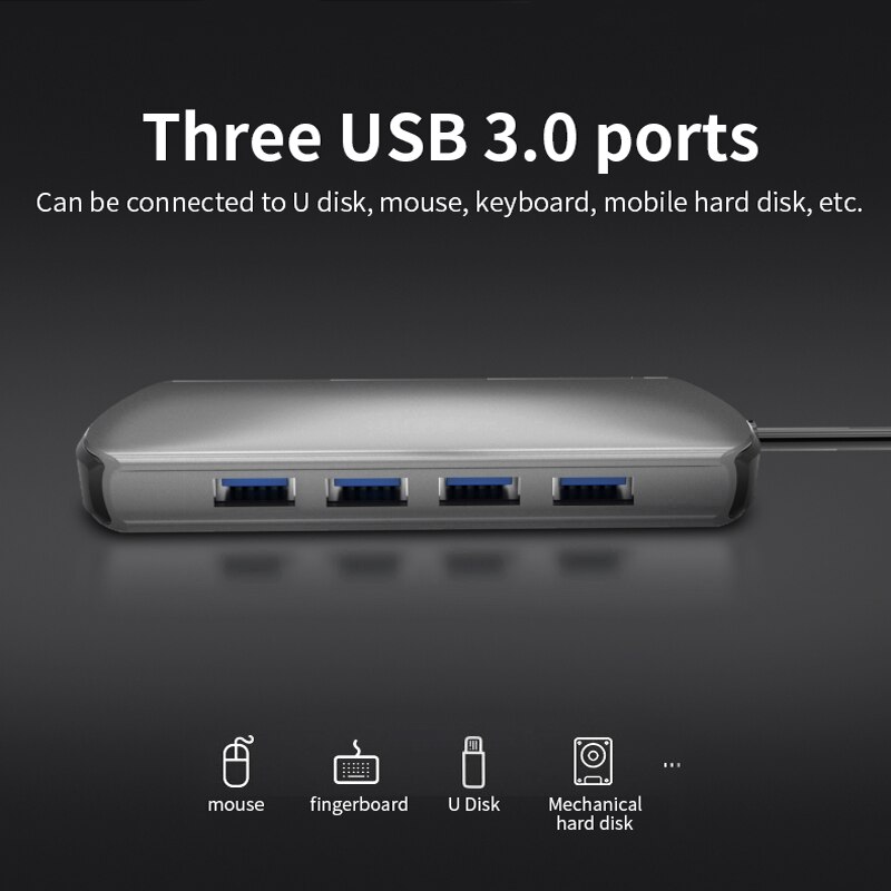 5- i -1 usb hub til type c data hub med 5- port us... – Grandado