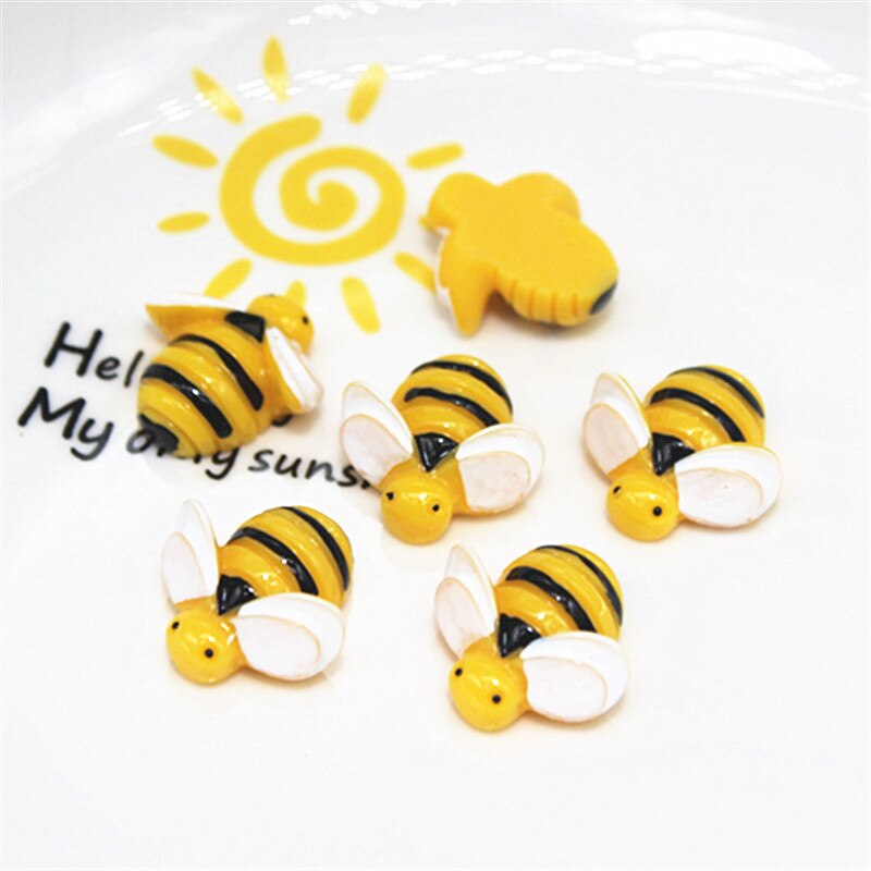 10pcs Kawaii Cartoon Bee Miniature Flatback Caboch... – Grandado