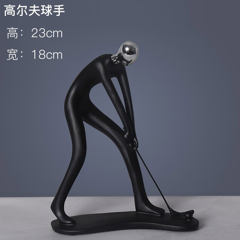 Nordic Modern Athlete Figure Golfer Footballer Cyc... – Grandado