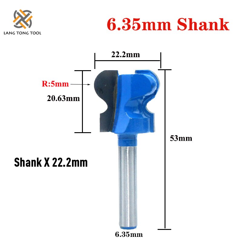 1Pc 6mm 1/4" Shank 6.35mm Double Finger Route... – Grandado