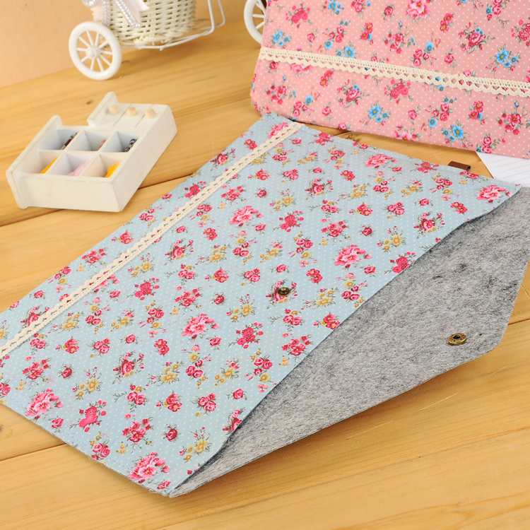 Vintage Dots Flower Fabric A4 Documents File Bag C... – Grandado