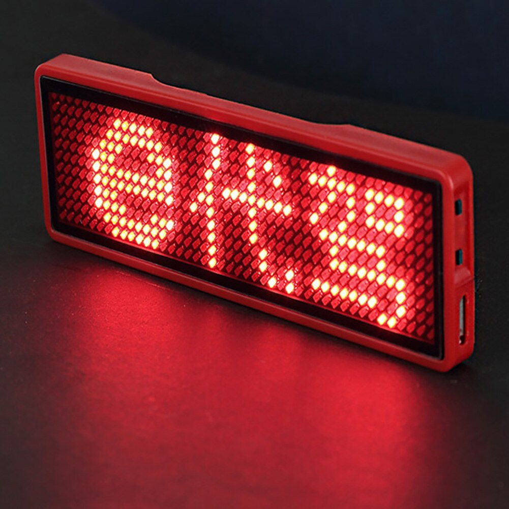 Digital Programmable Event LED Name Tag Scrolling ... – Vicedeal