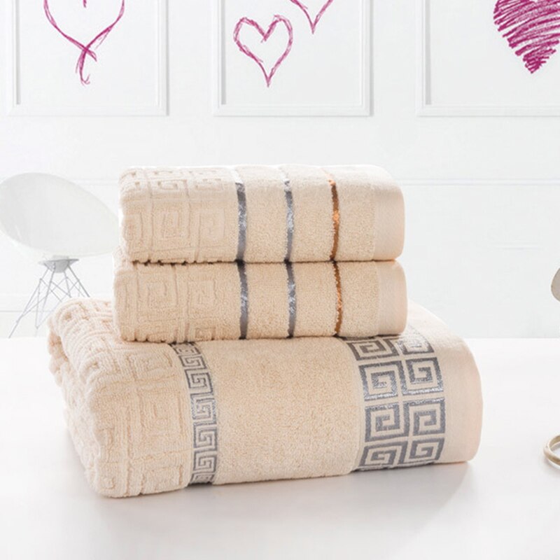Cotton Towels Bath Towel Sets Absorbent Adult Bath... – Grandado