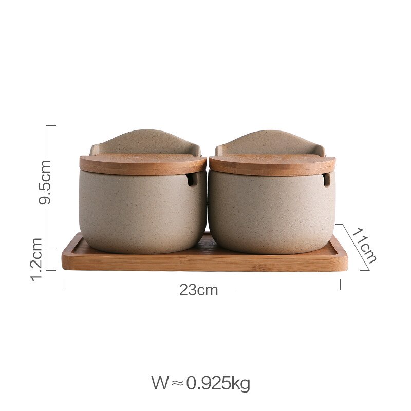 Japanese-style Gray Ceramics Spice Jar Sugar/salt ... – Grandado