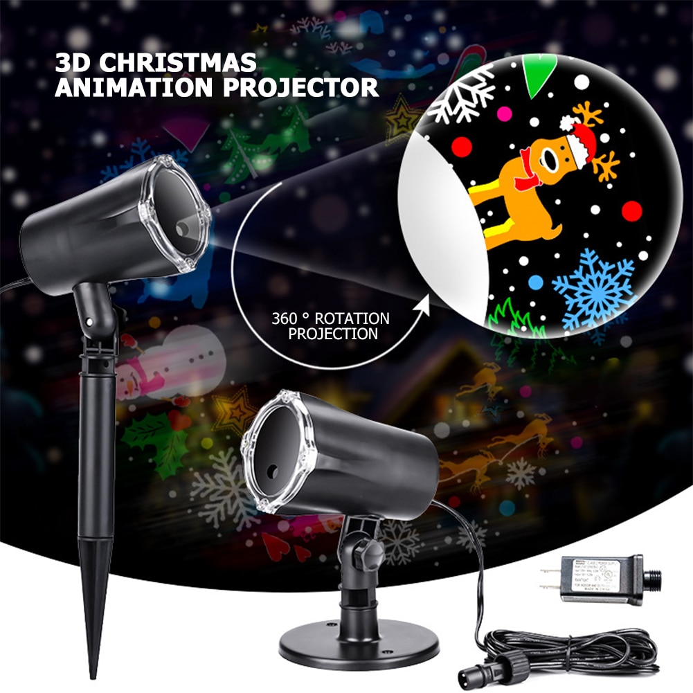 5W 3D Christmas Animation LED Projector Lamps Stag... – Vicedeal
