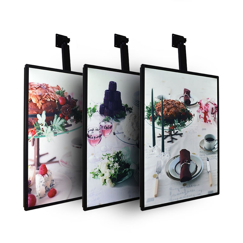 Zwart Aluminium Snap Frame Dunne Led Light Box Men... – Vicedeal