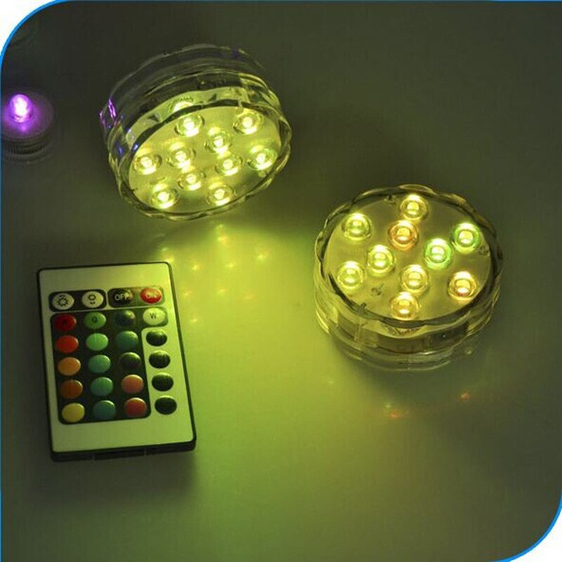 10 Led Remote Controlled Rgb Submersible Light Bat... – Grandado 10 Led Remote Controlled Rgb Submersible Light Bat... – Grandado