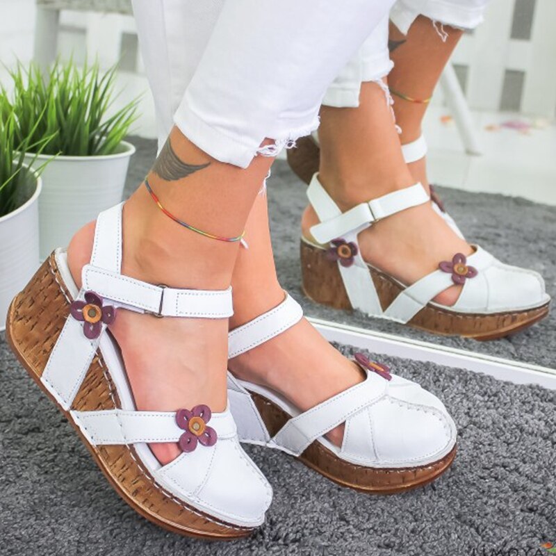 Women Sandals Summer Flock High Heels Platform Ope... – Vicedeal