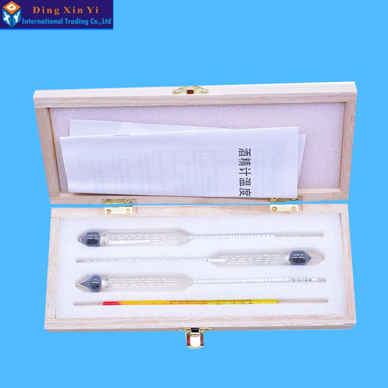 3 pcs Hydrometer Alcoholmeter Tester Set Alcohol C... – Vicedeal