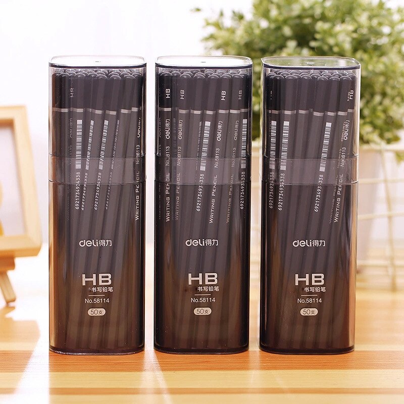 Deli HB hexagonal advanced graphite writing sketch... – Grandado