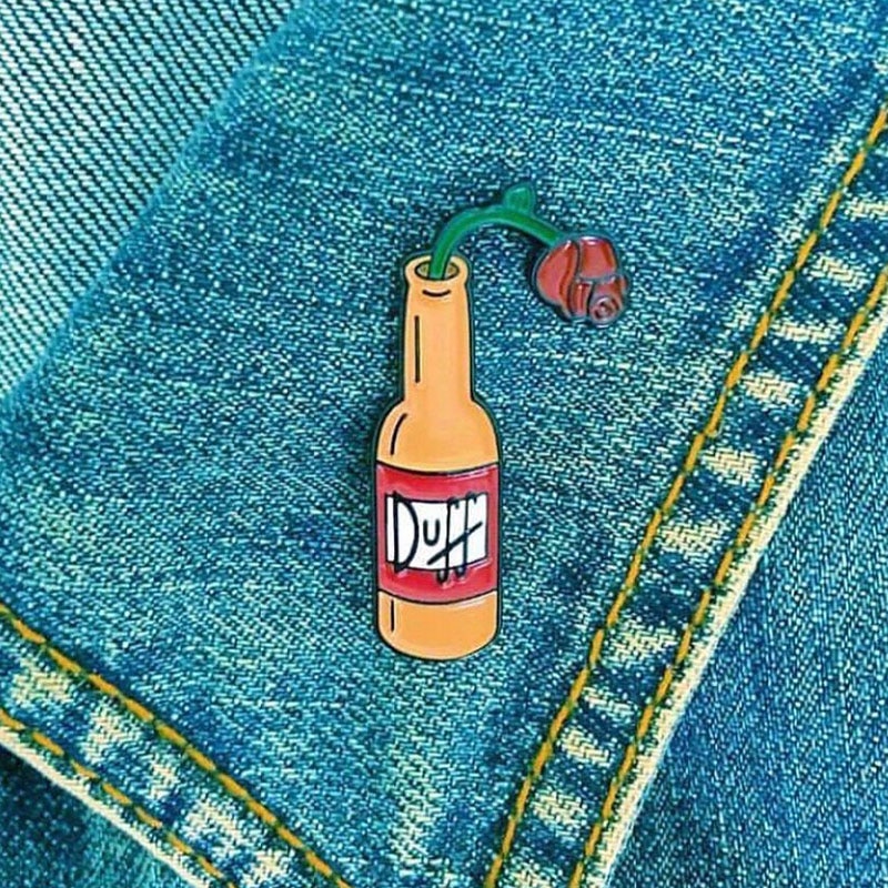 DUFF-Pin de esmalte rosa, insignia – Grandado